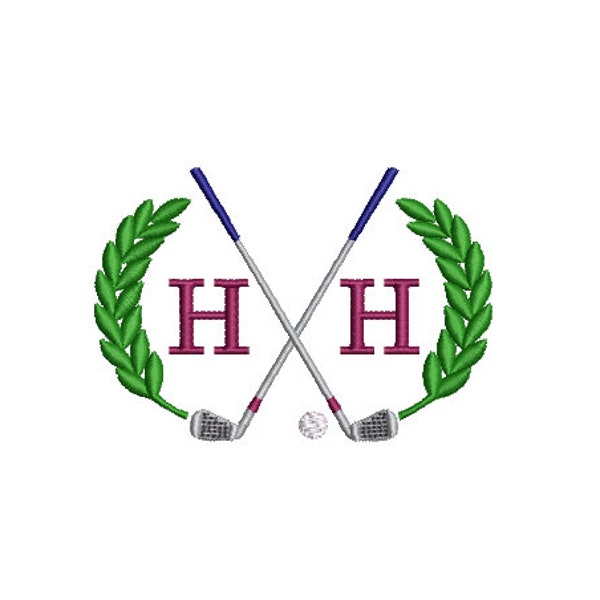 Golf Embroidery Monogram - Etsy