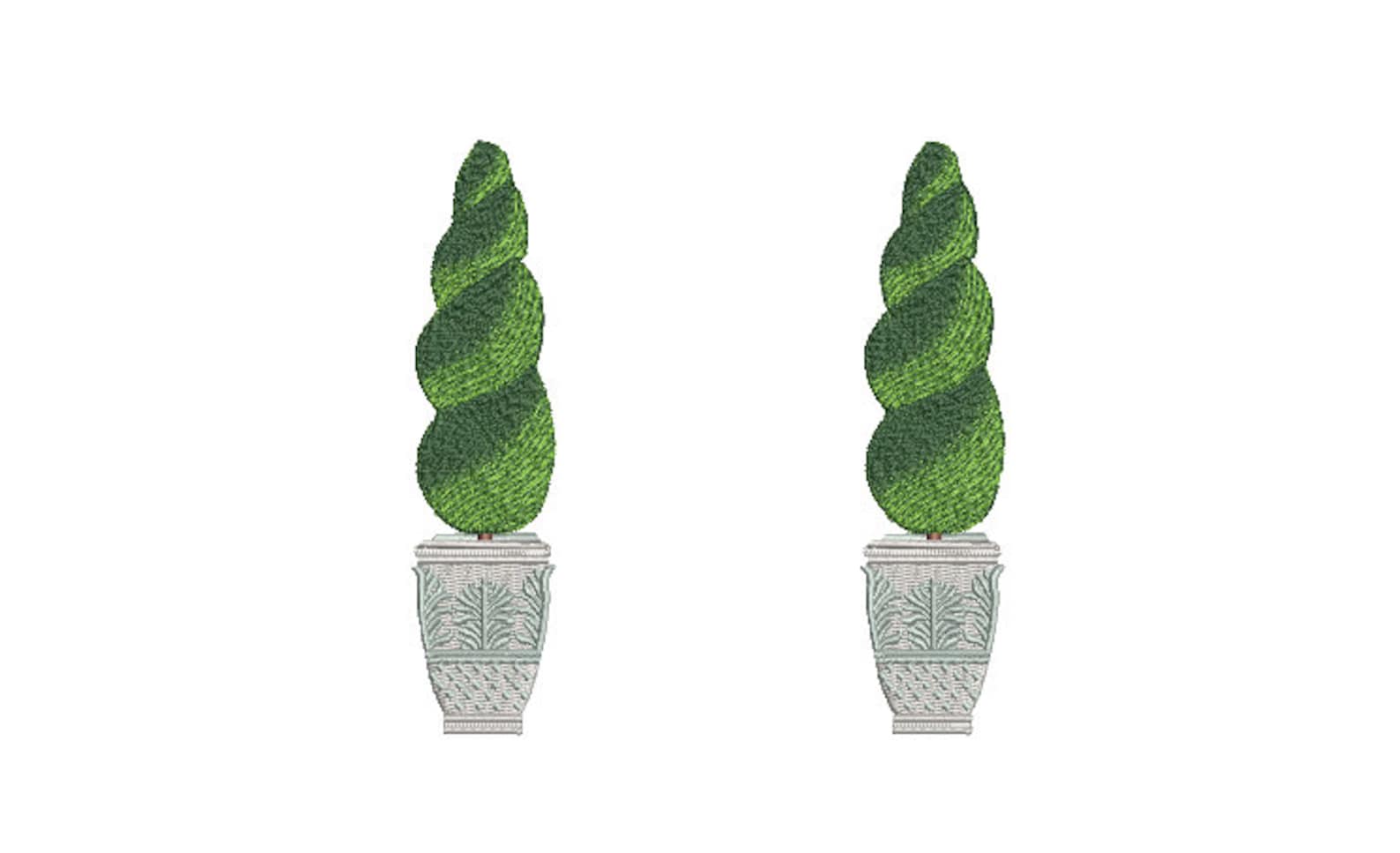 Topiary Chinoiserie Embroidery - Topiary Tree Frame - Hamptons Pot ...