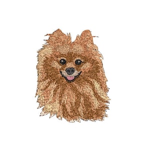 Pomeranian Portrait Machine Embroidery File Design - 4x4 Inch Hoop ...