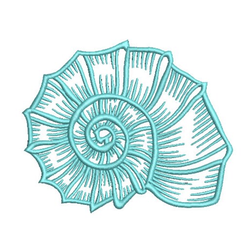 Nautical Corner Machine Embroidery Design Seashell & - Etsy
