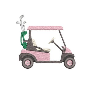 Golf Cart Machine Embroidery File Design 4x4 Hoop Instant - Etsy