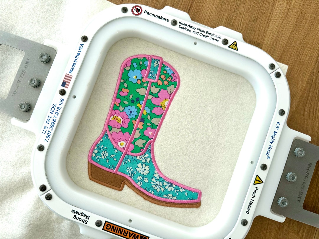 Cowboy Boot Applique Machine Embroidery Design - Cowgirl Boot - 5 X 7 ...