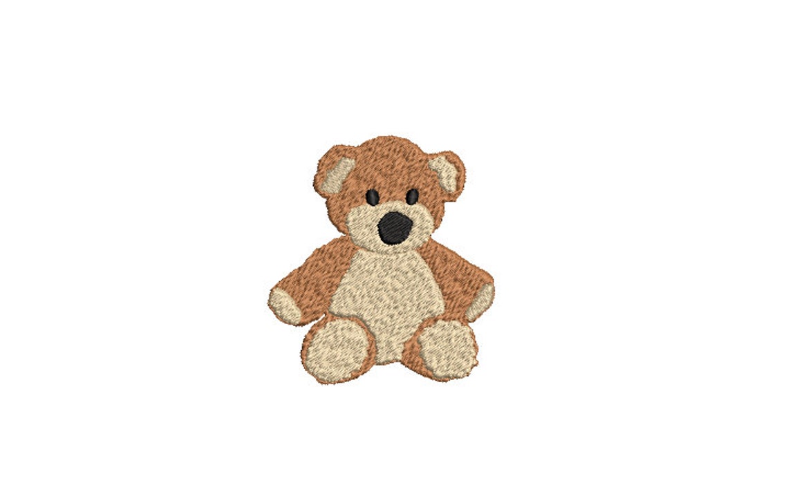 Teddy Bear Machine Embroidery File Design 3x3 Inch Hoop Instant ...