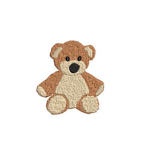 Teddy Bear Machine Embroidery File Design 3x3 Inch Hoop Instant ...