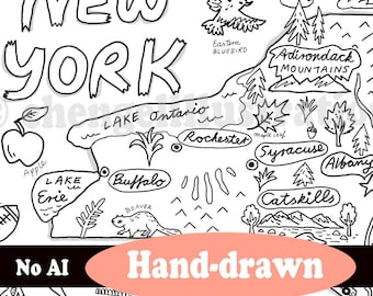 new york state tree coloring page