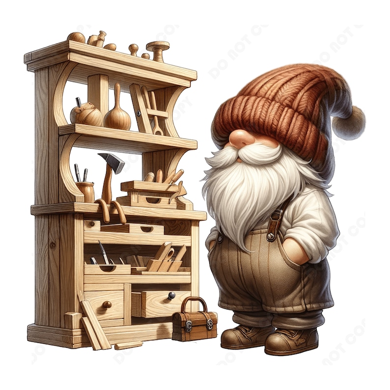 Carpenter Gnome,woodworker, Craftsman, Loverly Gnome, Gnome Gifte ...