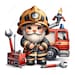 Firefighter Gnome, Fireman,fire Truck, Loverly Gnome, Gnome Gifte ...