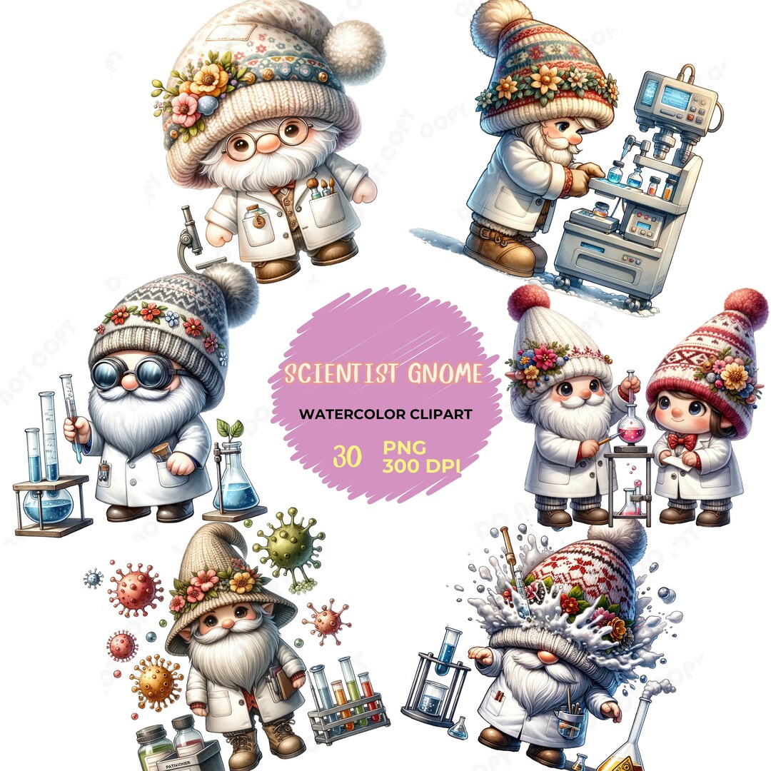 Scientist Gnome, Laboratory,chemistry, Loverly Gnome, Gnome Gifte ...