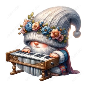 Musician Gnome(2),musical Instruments, Loverly Gnome, Gnome Gifte ...