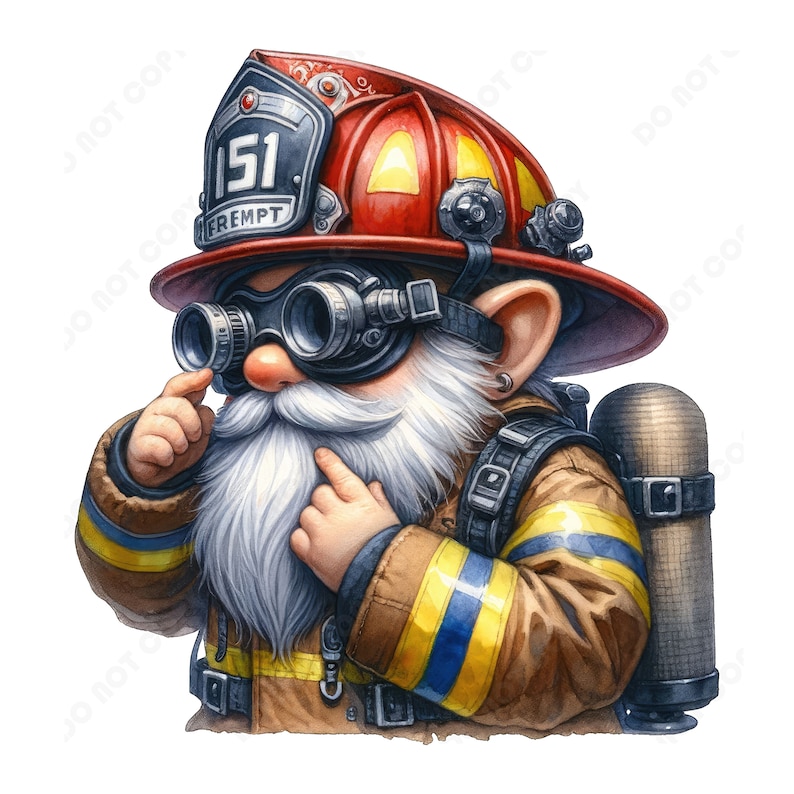 Firefighter Gnome, Fireman,fire Truck, Loverly Gnome, Gnome Gifte ...