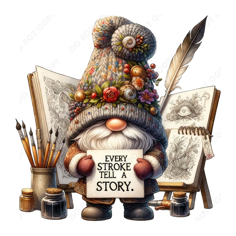 Artist Gnome, Gnome Drawing, Painter, Loverly Gnome, Gnome Gifte, Gnome ...
