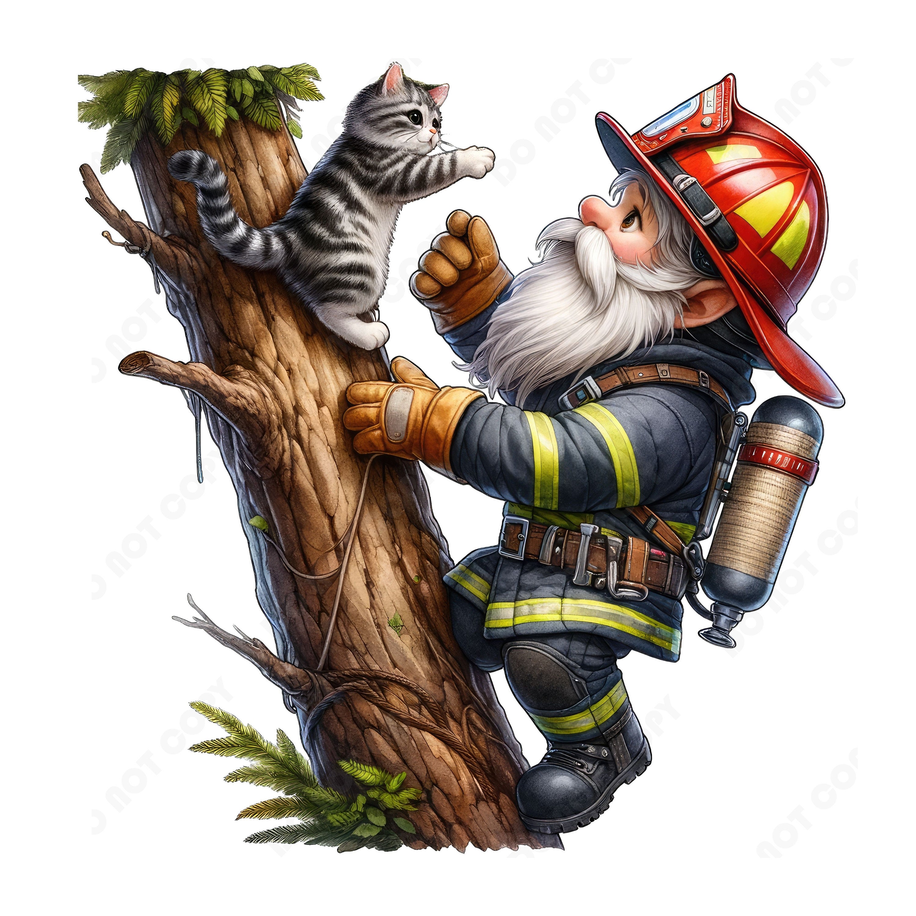 Firefighter Gnome, Fireman,fire Truck, Loverly Gnome, Gnome Gifte ...