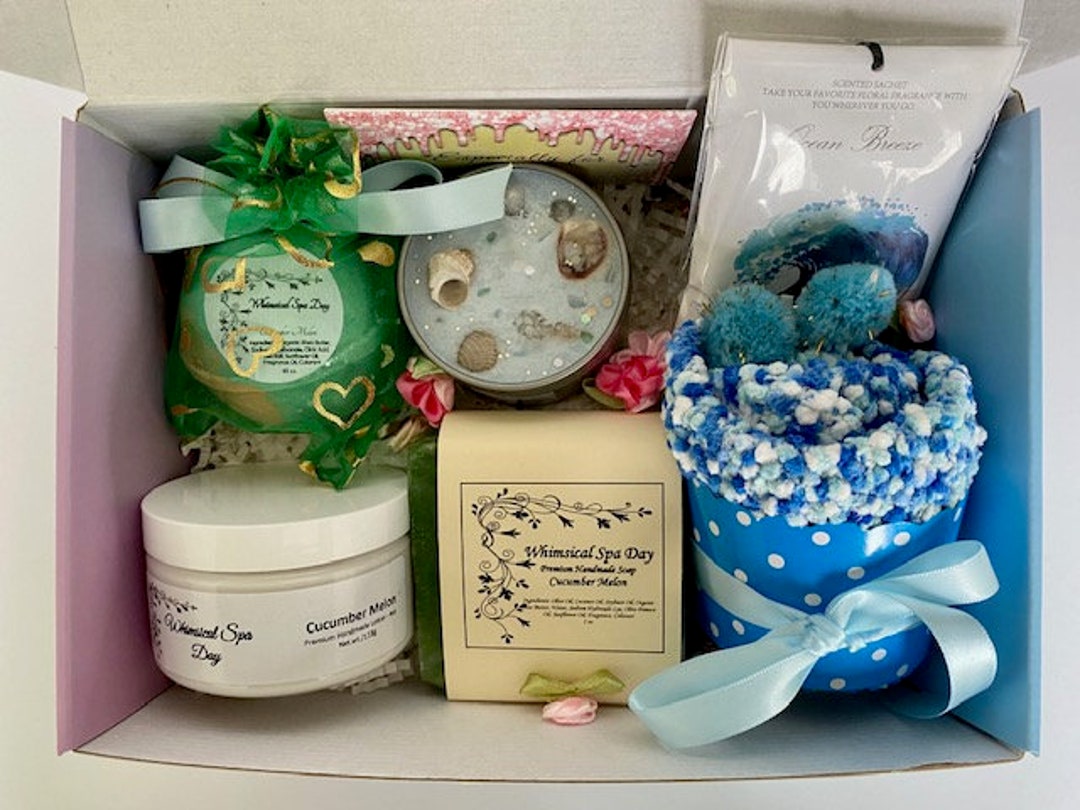 Ocean Getaway Luxury Spa Gift Box for Teens and Women-cucumber/melon ...
