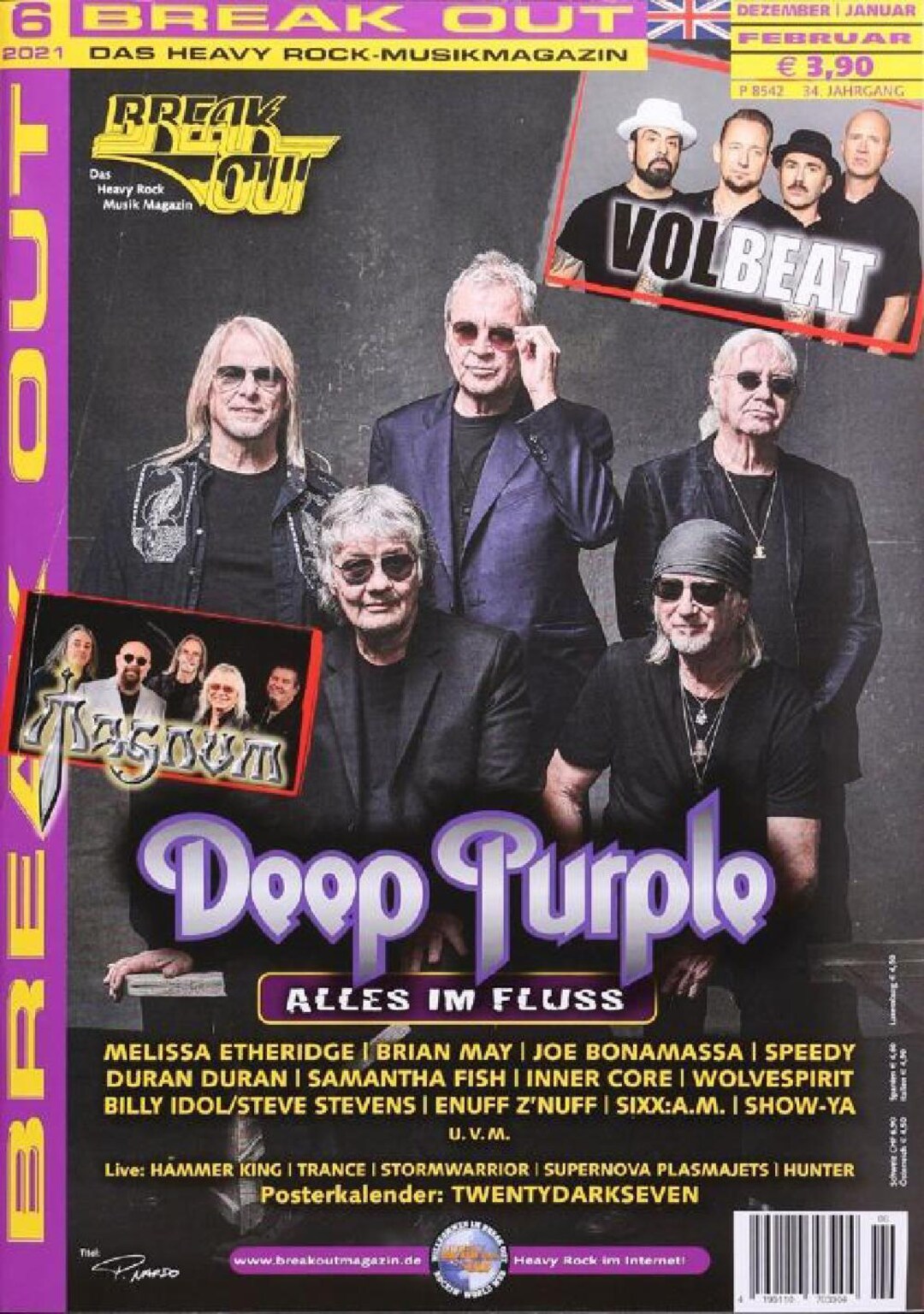 Break Out Magazine Germany 2021-06 Deep Purple Volbeat Duran Duran ...