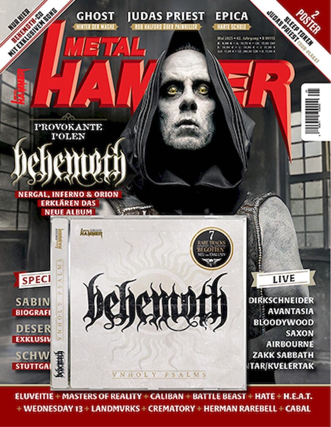 Metal Hammer Magazine Germany 2025-05 Behemoth Ghost Epica + CD ...
