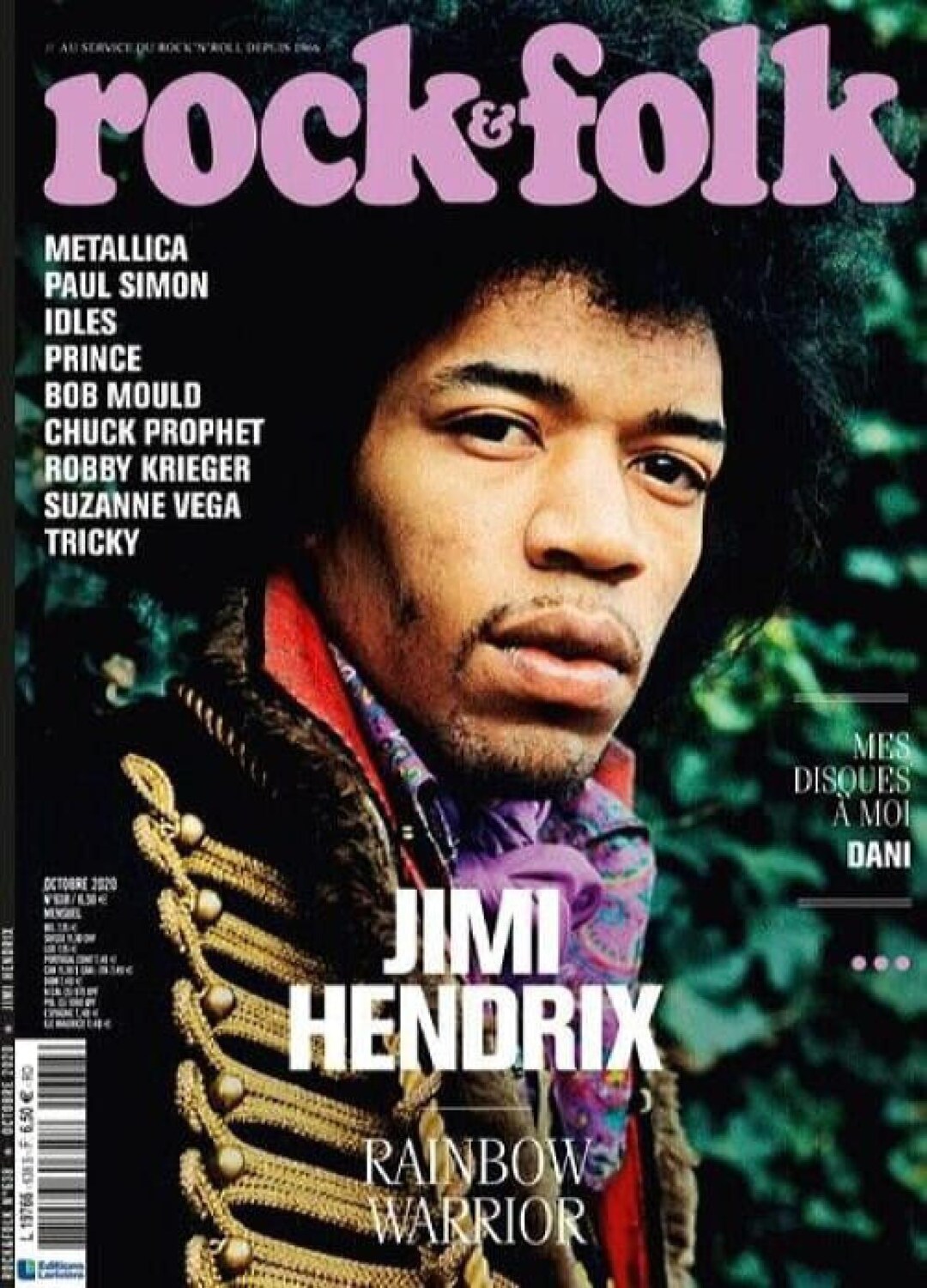 Rock & Folk Magazine France 2020 #638 Jimi Hendrix Metallica Paul Simon ...