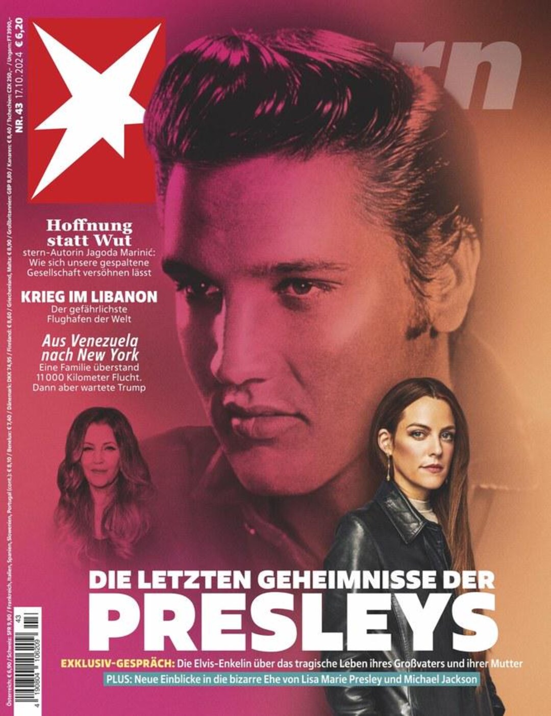 Stern Magazine Germany 2024-43 Elvis Presley Riley Keough - Etsy