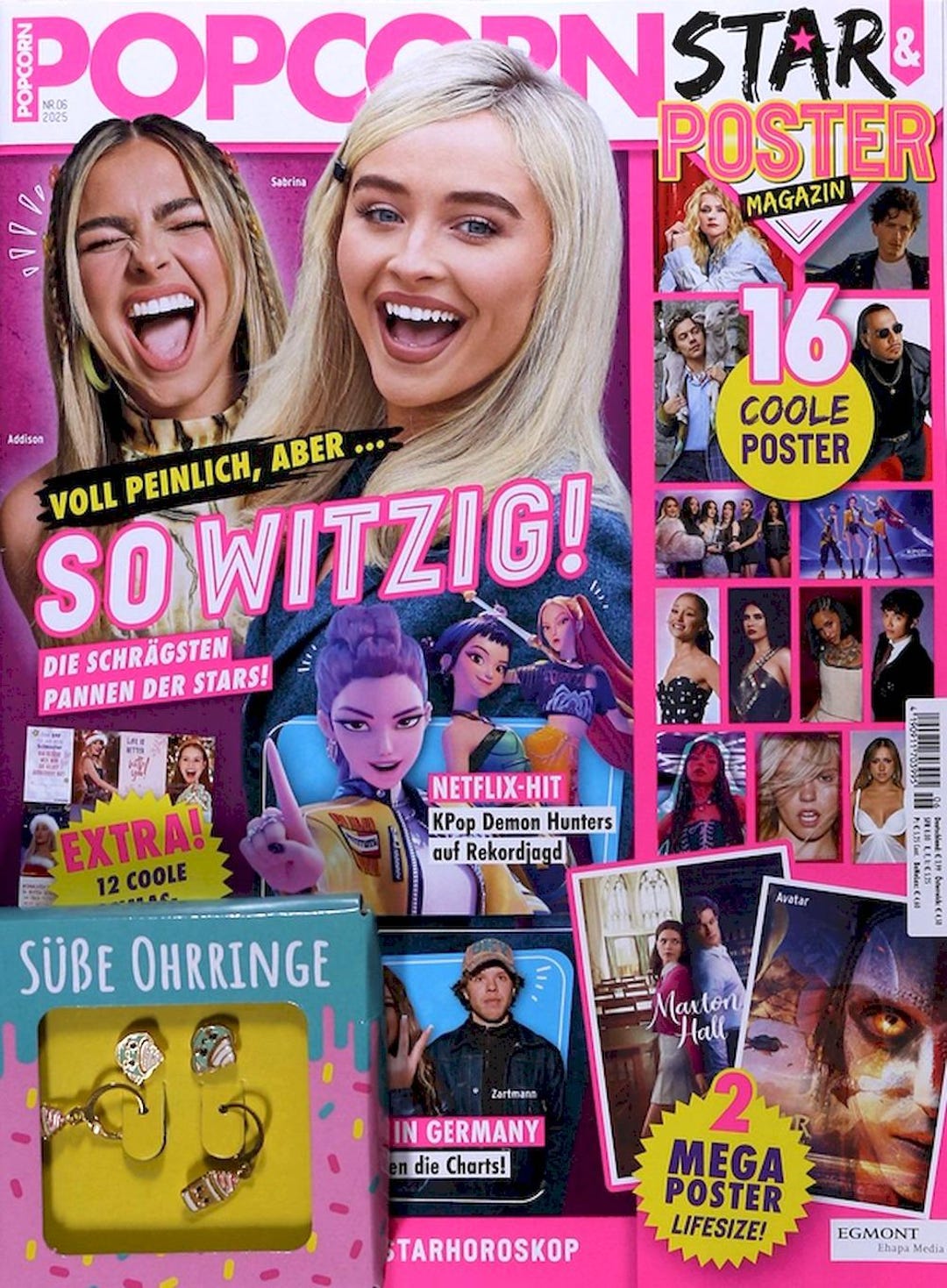 Popcorn Magazine Germany 2025-06 Sabrina Carpenter + Poster Harry ...