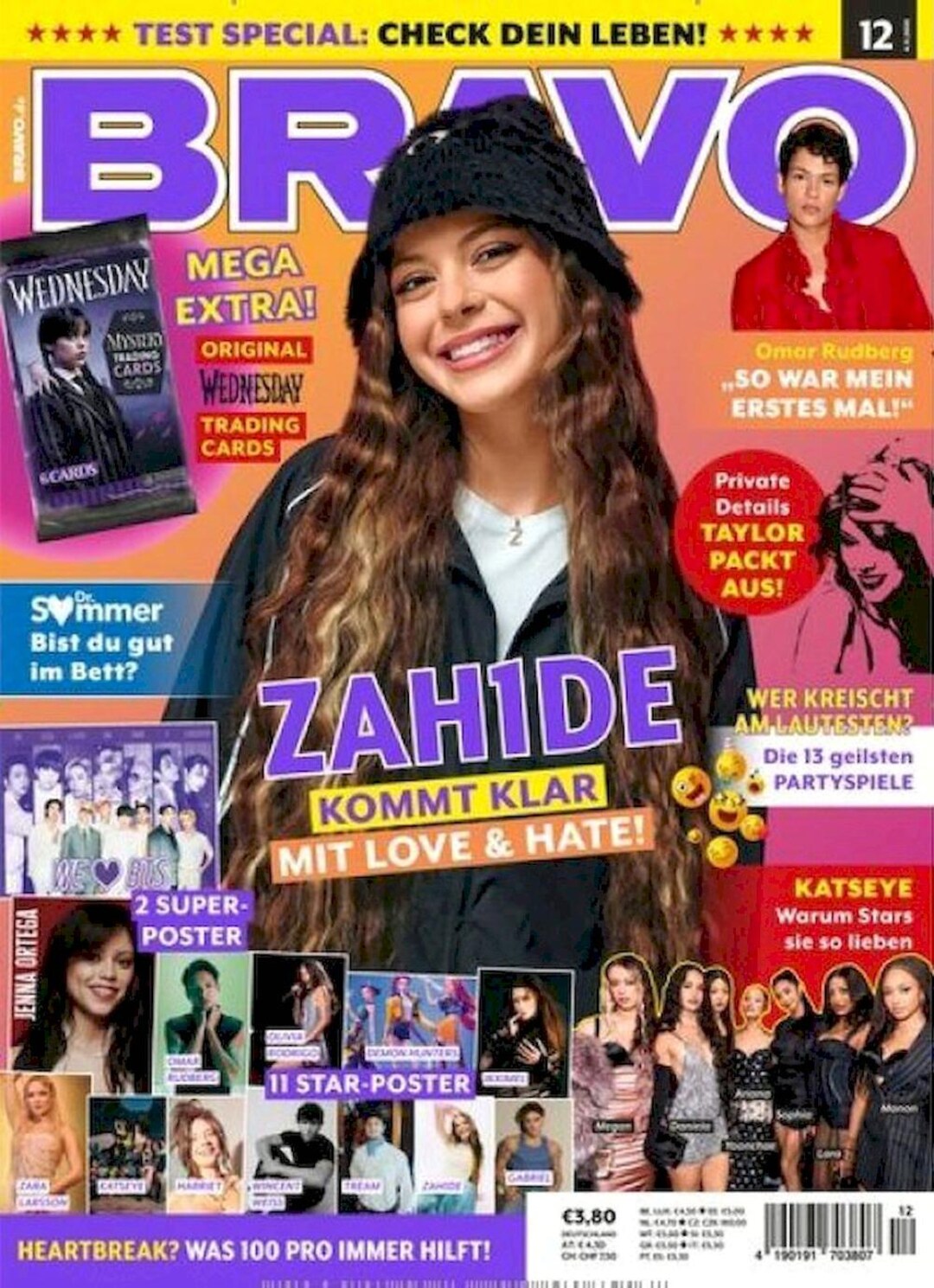 Zahide, Jenna Ortega Bravo Magazine Germany 2025-12 - Original Print ...