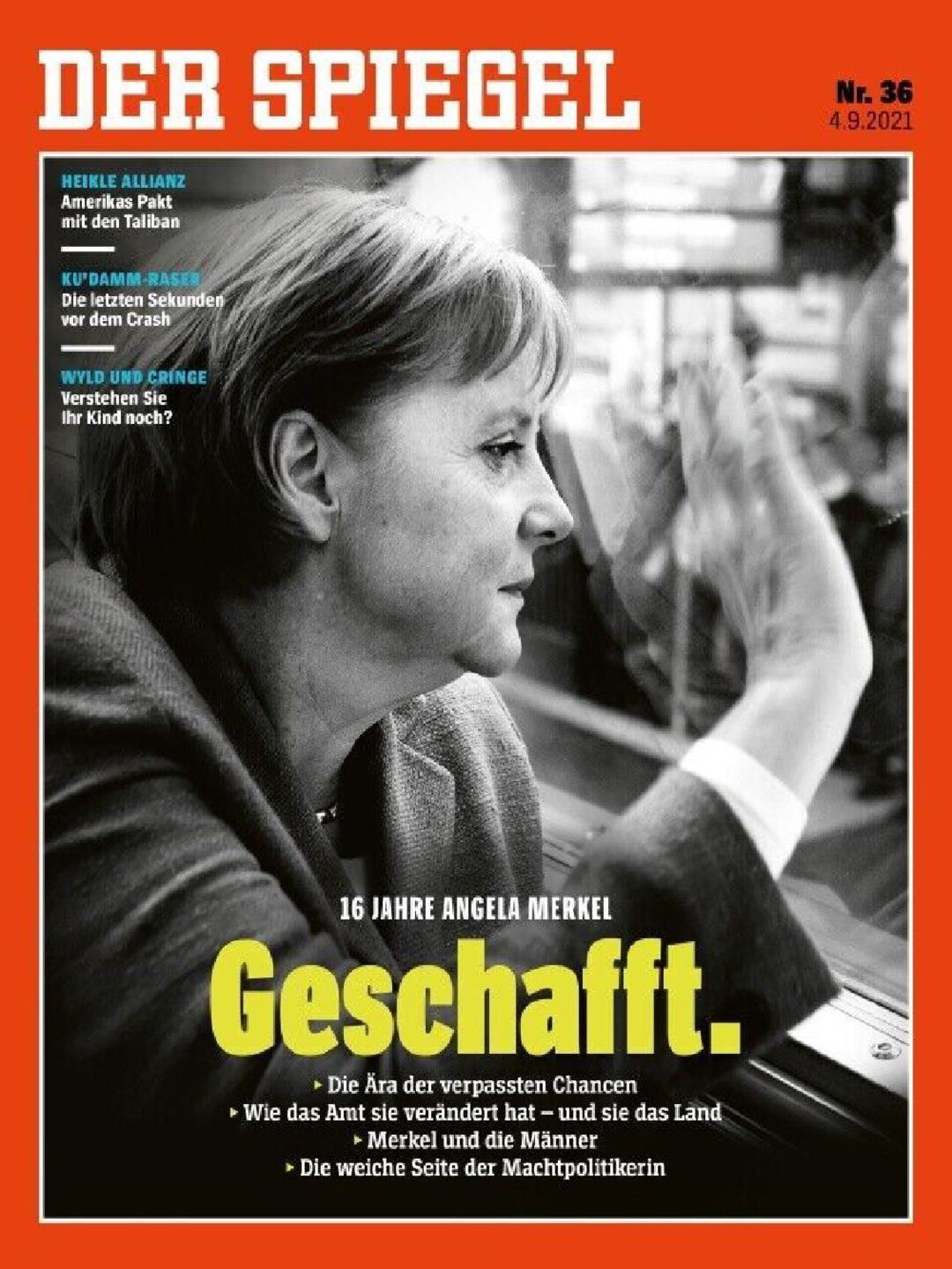 Angela Merkel Der Spiegel Magazine Germany 2021-36 - Original Print ...