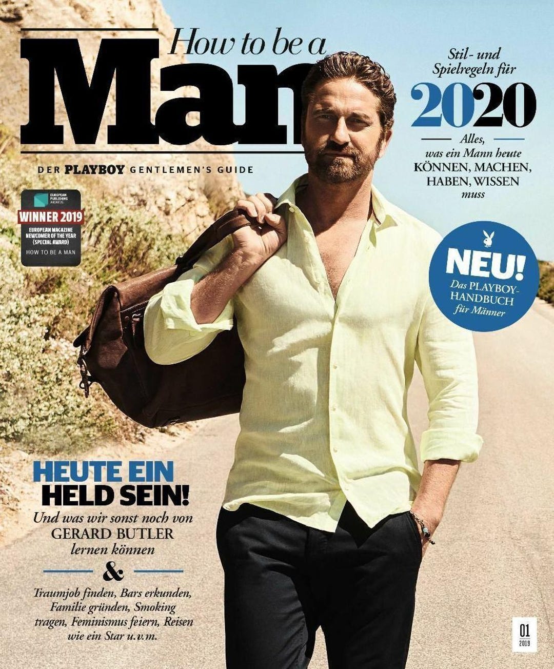 How to Be a Man Magazine Germany 2020 Gerard Butler - PRINTED - in ...