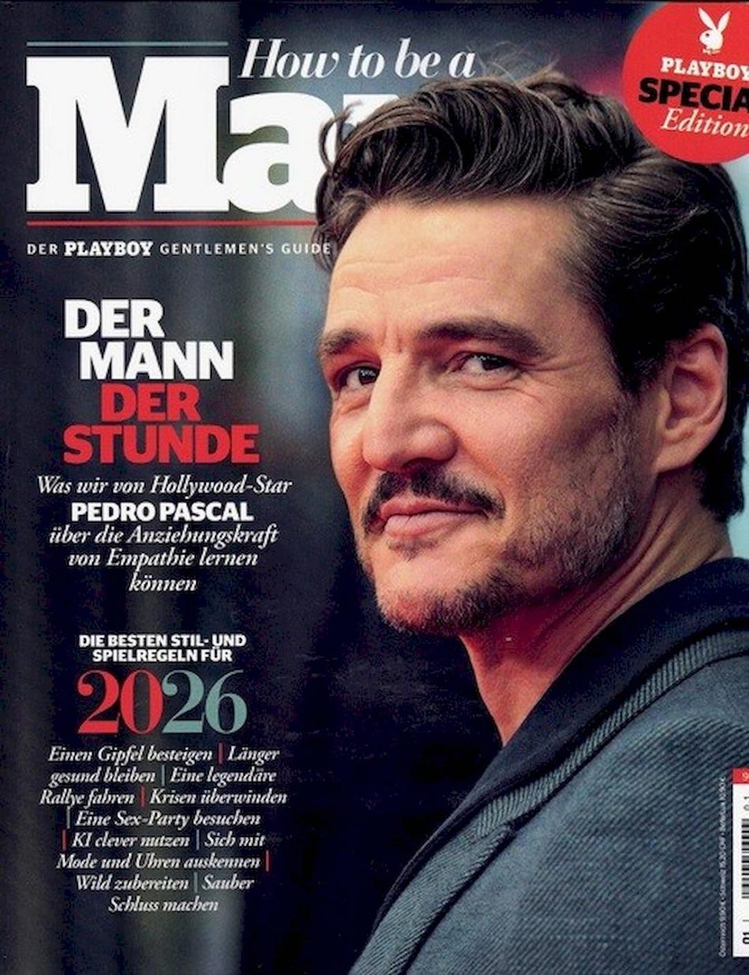 How to Be a Man Playboy Magazine Germany 2025 Pedro Pascal - Etsy