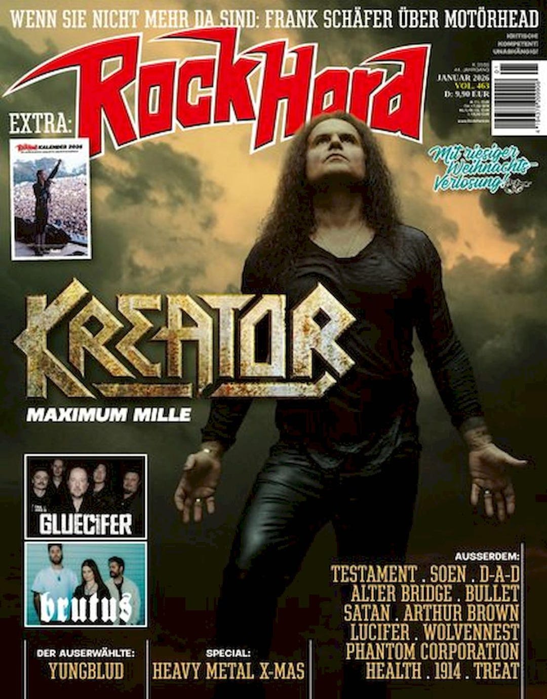 Rock Hard Magazine Germany 2026-01 #463 Kreator Gluecifer Brutus ...