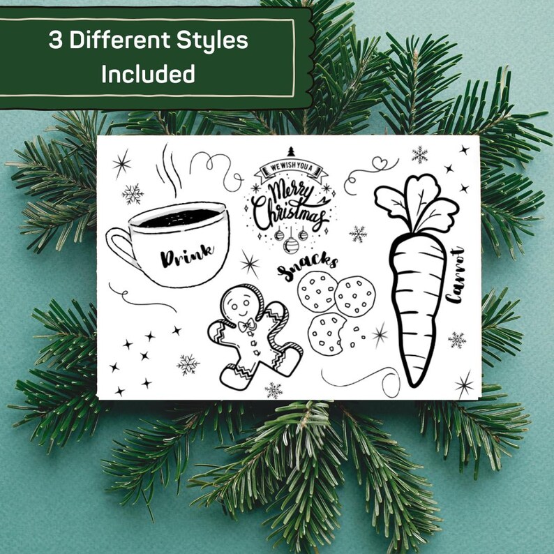 Printable Christmas Eve Trays for Santa and Reindeer Set of 3 A4 ...