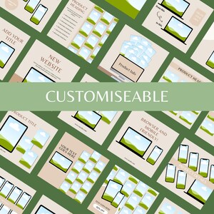 40 Editable Canva Mock-up Templates Bundle for Digital Products Square ...