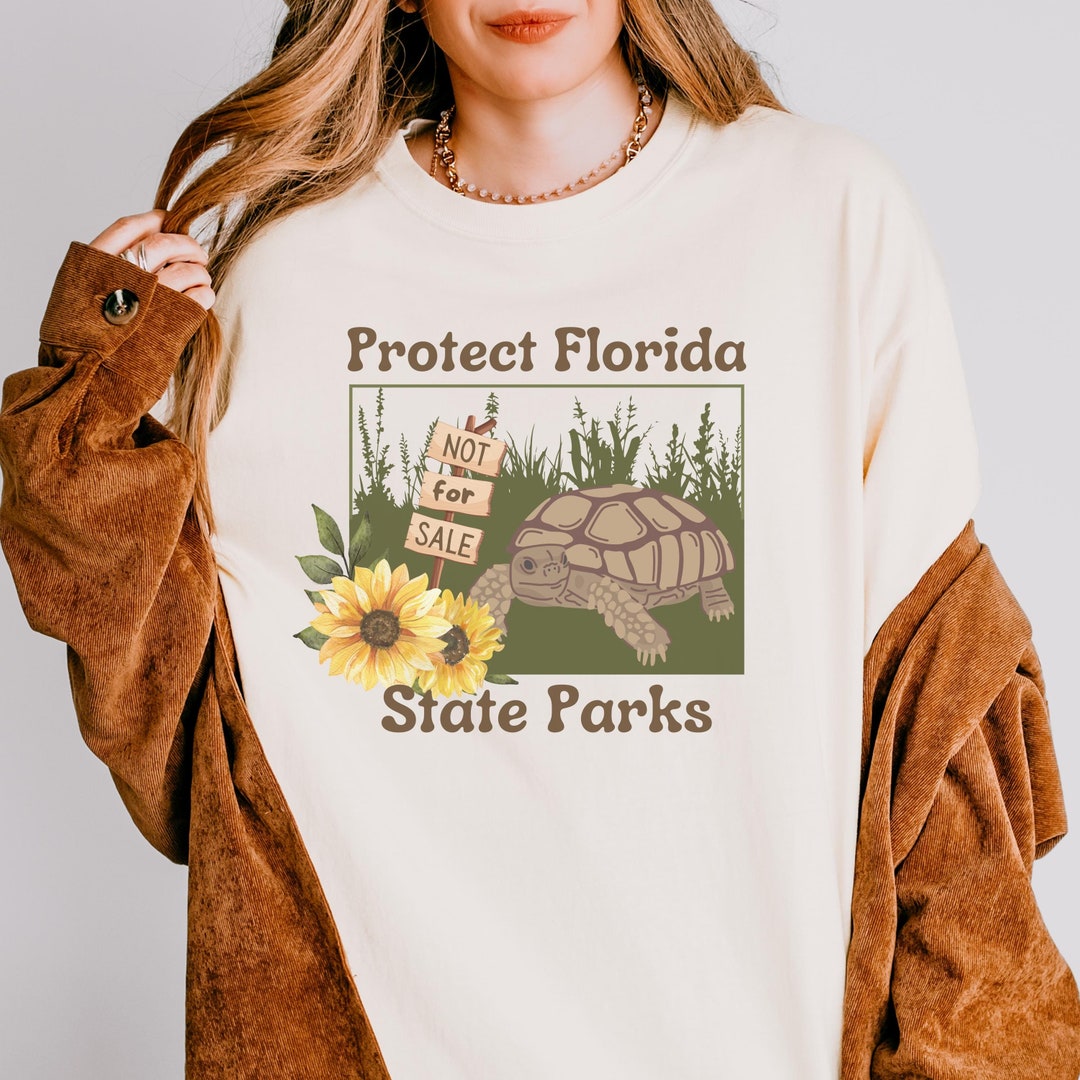 Protect Our Florida State Parks Tee, Gopher Tortoise and Wildflowers ...
