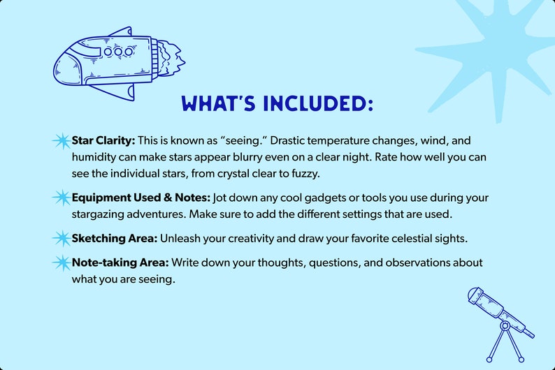 Printable Star Hunter’s Astro Log (digital Download) 8.5x11 ...