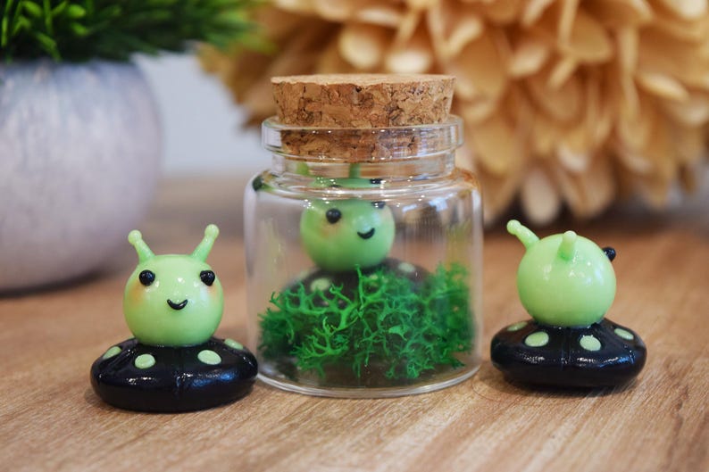 Adopt a Crash Landing Alien Desk Pet, Magic Glow in the Dark Handmade ...