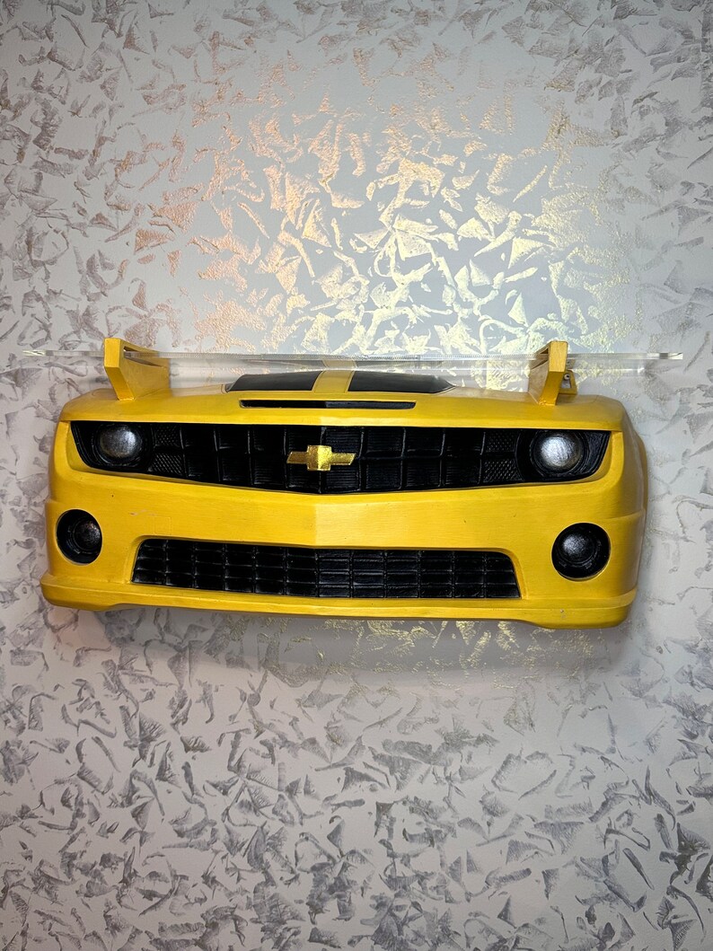 Chevrolet Camaro Wall Shelf Yellow Garage Decor & Unique Chevy Wall ...