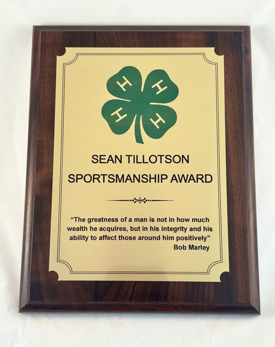 7x9 Walnut or Oak Step-sided Plaque for Military, PCS, General ...