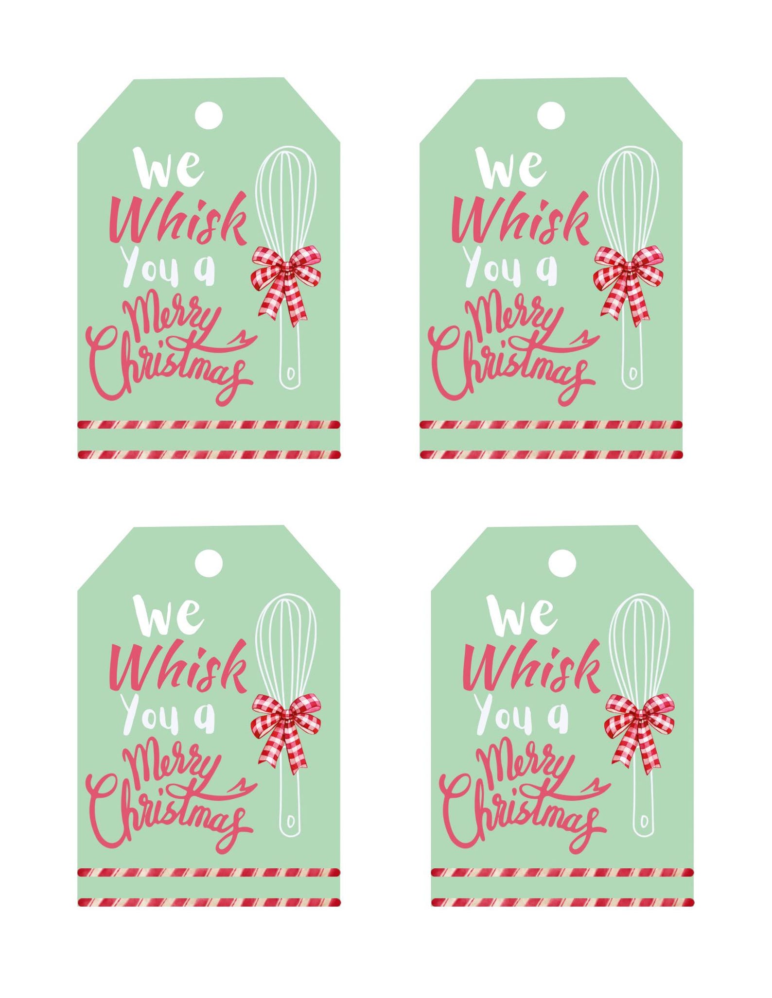 We Whisk You a Merry Christmas Tag - Etsy