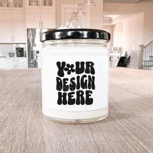 Printify Scented Soy Candle 9oz Mockup 9oz Candle Mockup Lifestyle ...