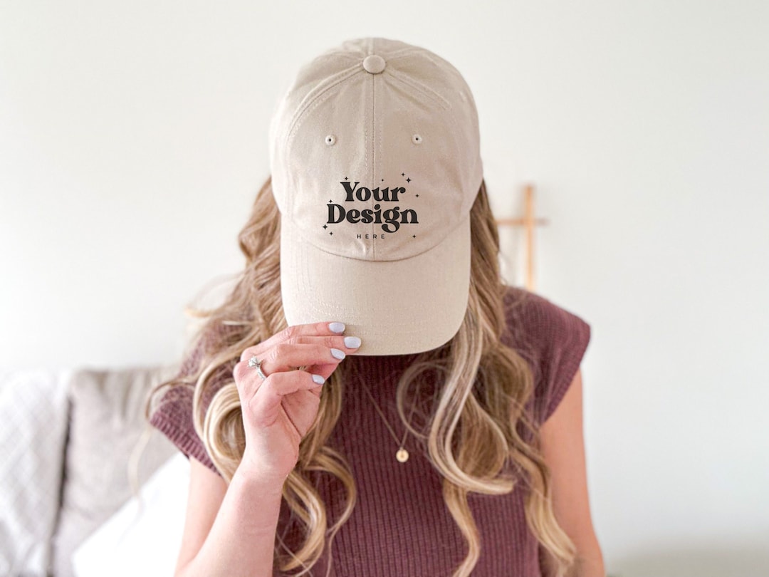 Stone Hat Mockup Stone Dad Hat Mockup Yupoong 6245CM Baseball Stone ...
