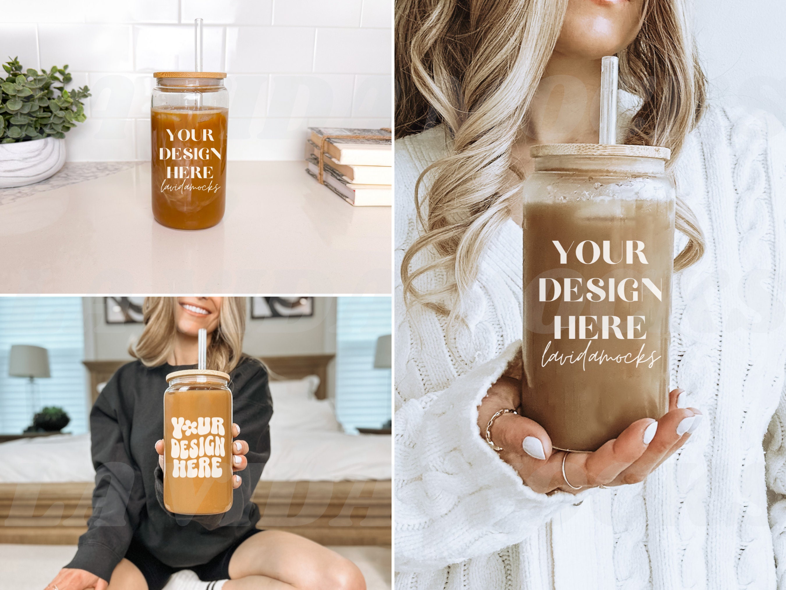 Libbey Glass Mockup Bundle Glass Can Mockup Bundle 16 Oz Glass Can ...