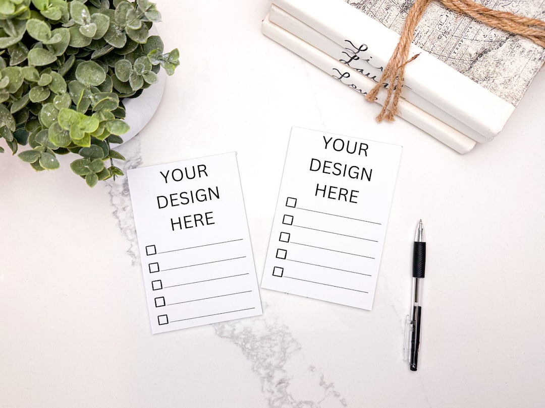 A6 Notepad Mockup for Stationary Mockup for Tear off Notepad 4 X 6 Memo ...