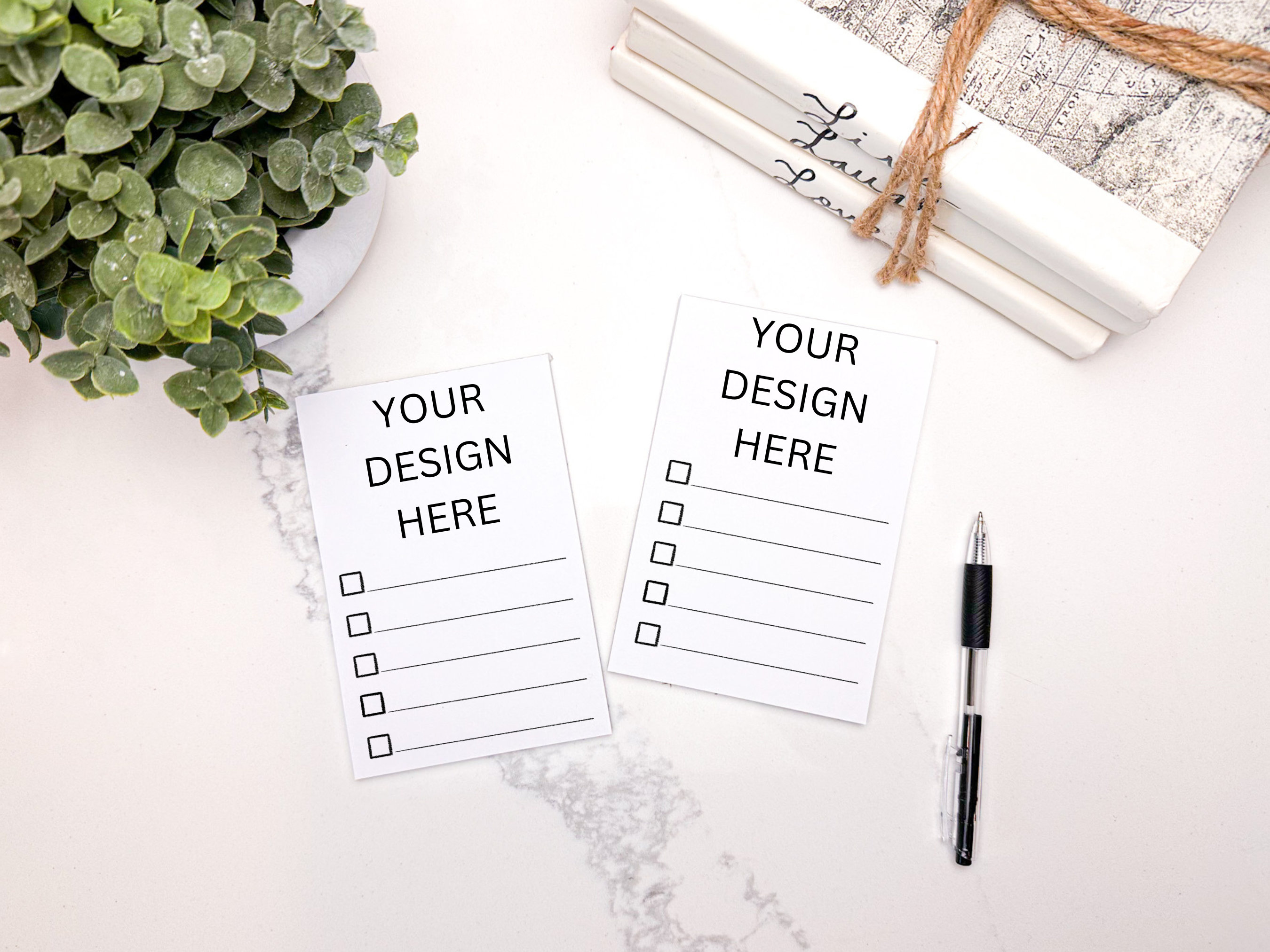 A6 Notepad Mockup for Stationary Mockup for Tear off Notepad 4 X 6 Memo ...