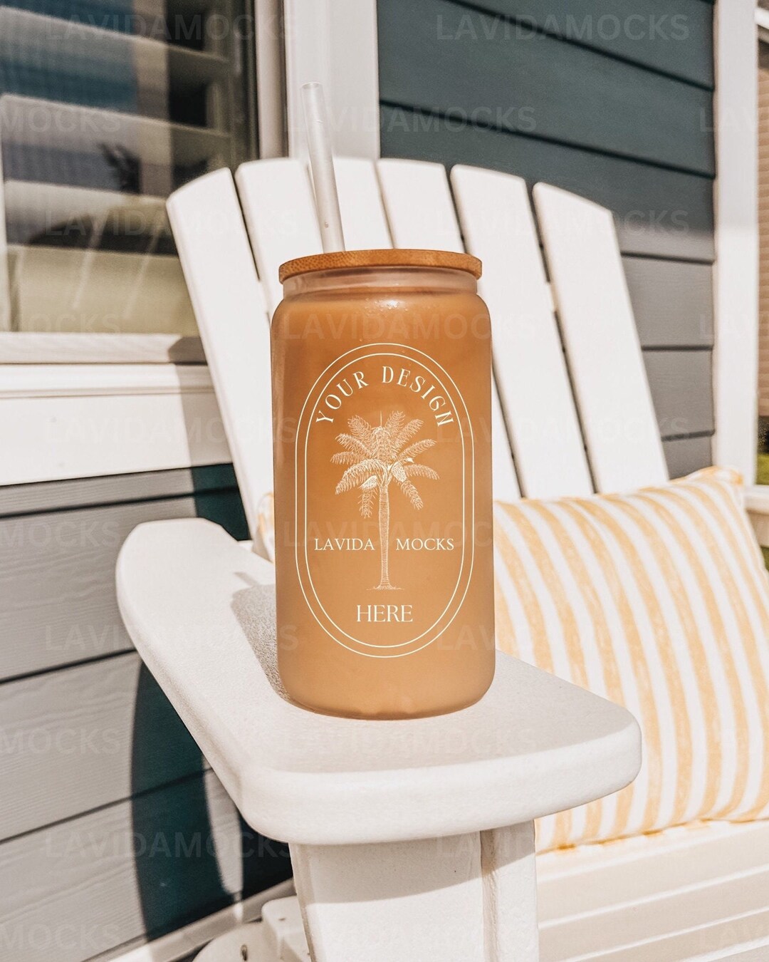Summer Sipper Glass Mockup 16 Oz Glass Can Mockup Libbey Glass Mockup ...