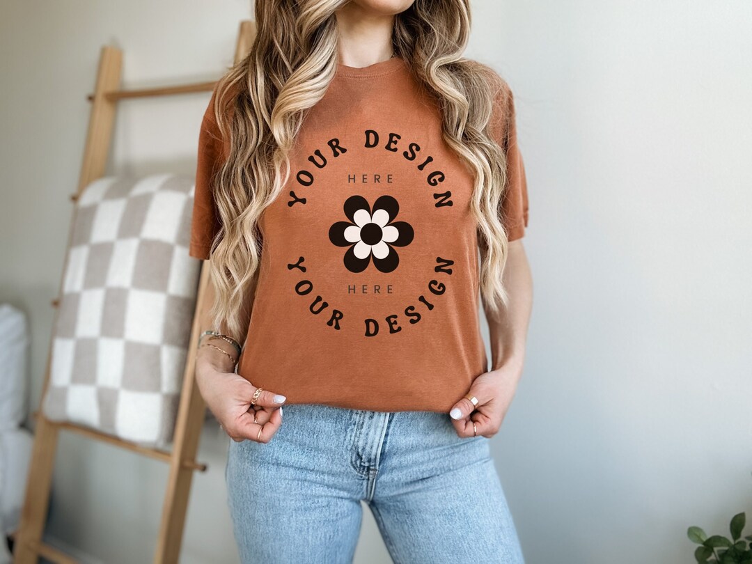 Yam Comfort Colors 1717 Mockup Comfort Colors Yam Mockup Female Yam ...