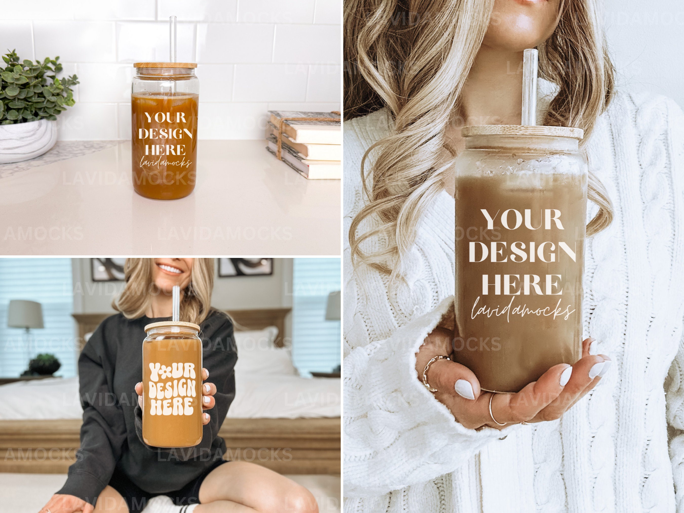 Libbey Glass Mockup Bundle Glass Can Mockup Bundle 16 Oz Glass Can ...
