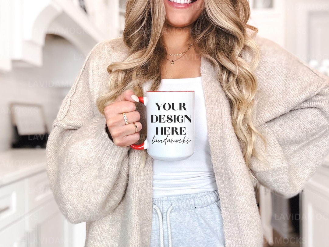 Printify 15oz Accent Mug Mockup All Color Accent Handle Mug Mock Accent ...