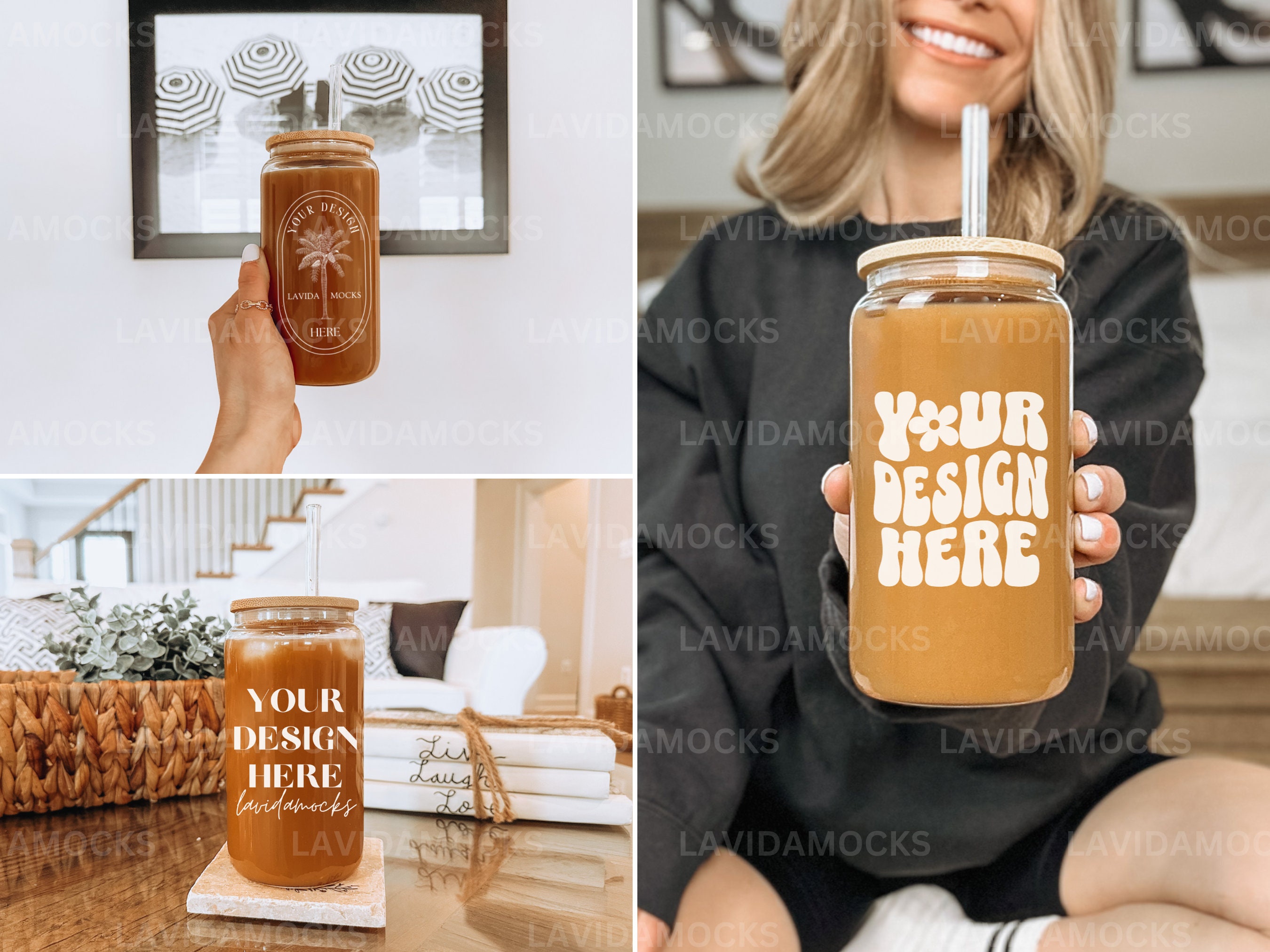 Libbey Glass Mockup Bundle Glass Can Mockup Bundle 16 Oz Glass Can ...