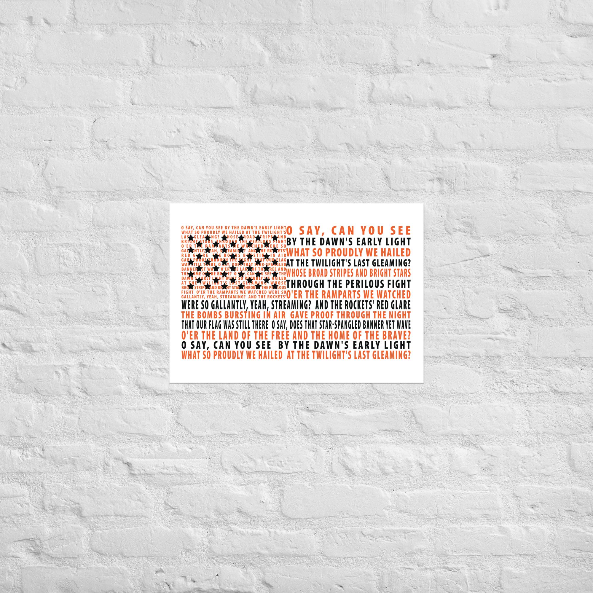 Patriotic Poster, Spooky American Flag Poster, Decorative Halloween ...