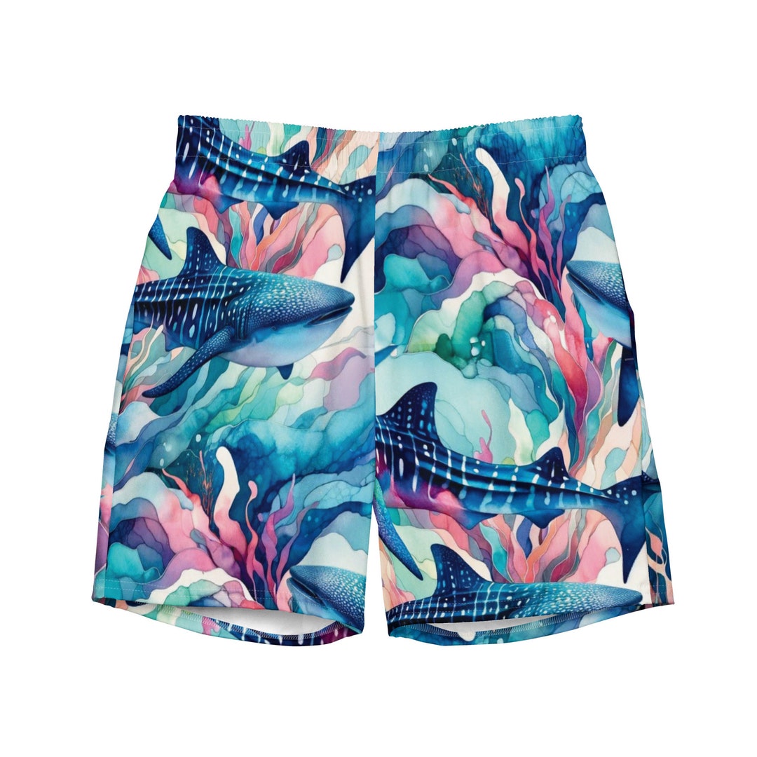 Electric Whale Shark Swim Trunks, the Dive Compass Scuba Diving Swim ...