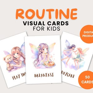 Printable Daily Routine Cards for Kids - Visual Routine Cards, Schedule ...