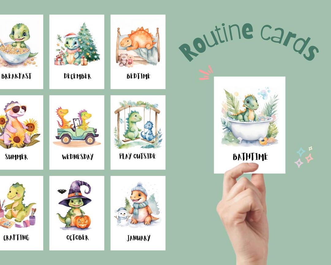 Printable Daily Routine Cards for Kids Visual Routine Cards, Schedule ...