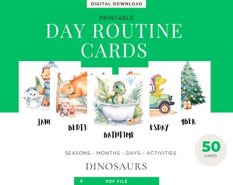 Printable Daily Routine Cards for Kids Visual Routine Cards, Schedule ...